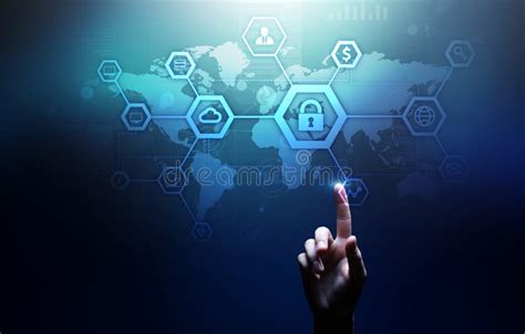 Cyber Security Information Privacy Data Protection Internet And Technology Concept On Virtual