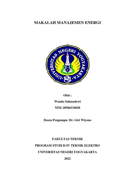 Makalah Manajemen Energi Pdf