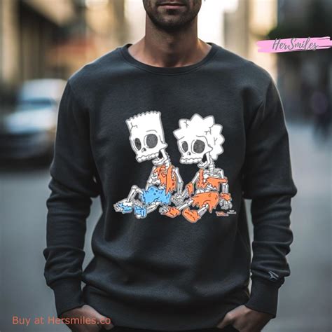 The Simpsons Skeleton Bart And Lisa Shirt Hersmiles