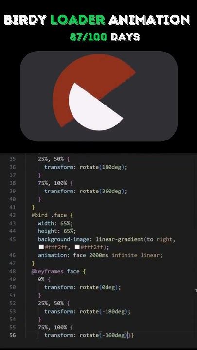 day 087 birdy loader animation codingisfun html shorts youtube