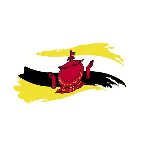Brunei Flag With Waving Brush Stroke Clipart Hd Images Flag Clipart