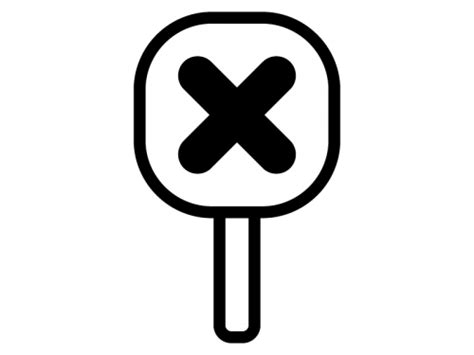 バツの札の白黒イラスト かわいい無料の白黒イラスト モノぽっと