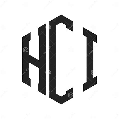 Hci Logo Design Initial Letter Hci Monogram Logo Using Hexagon Shape Stock Vector