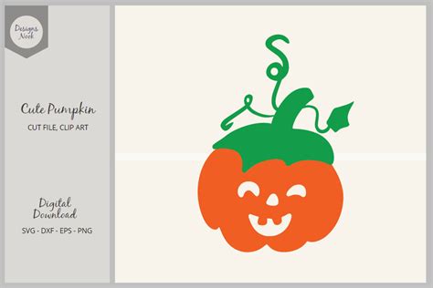 Happy Pumpkin SVG Cute Pumpkin SVG Cut Graphic By DESIGNS NOOK Creative Fabrica