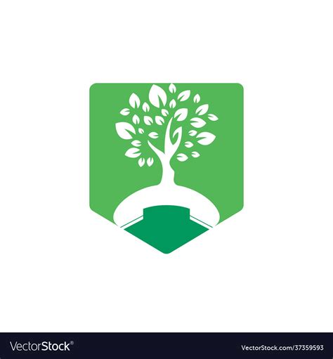 Handset Tree Icon Design Template Royalty Free Vector Image