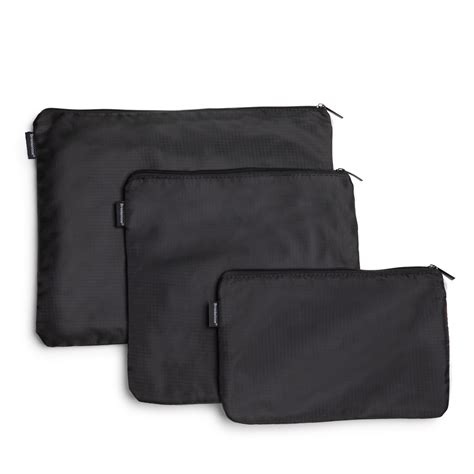 Brookstone 3 Piece Travel Pouch Set Tear Resistant Multi Functional