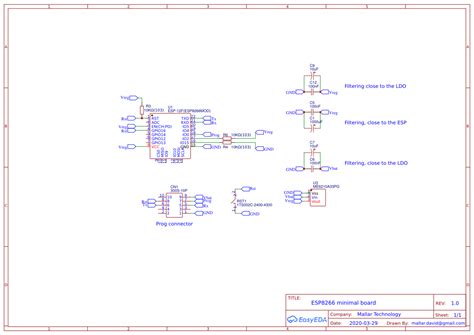 Esp8266 Minimal Board EasyEDA Open Source Hardware Lab