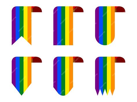 Premium Vector Pride Lgbt Element Clip Art Colorful Rainbow Lgbtq Pride Month Celebration Icon