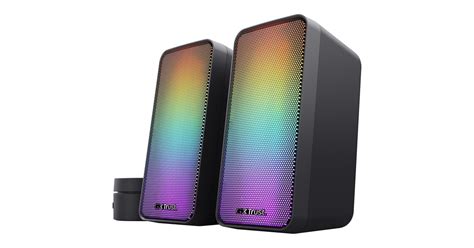 Trust Gxt 611 Wezz Illuminated 2 0 Rgb Speaker Set Pc Luidspreker Zwart Rgb Leds