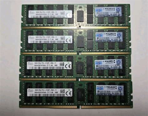 64 Gb Hp Sk Hynix 4x16gb 2rx4 Pc4 2133p Ddr4 Ram Module Hma42gr7mfr4n Tf Ebay