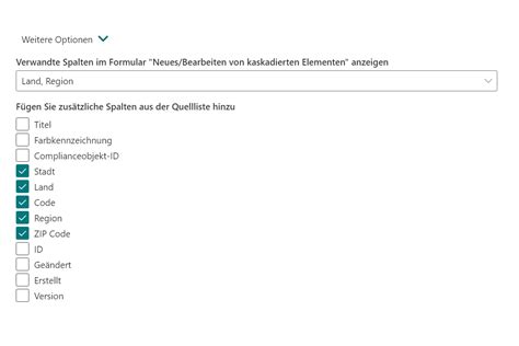 Cascaded Lookup App Sharepoint Online Kalender Webpart