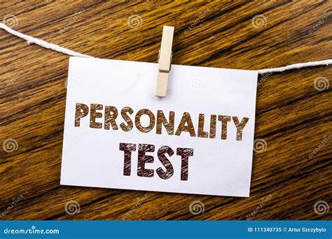 Handwriting Announcement Text Showing Personality Test Business