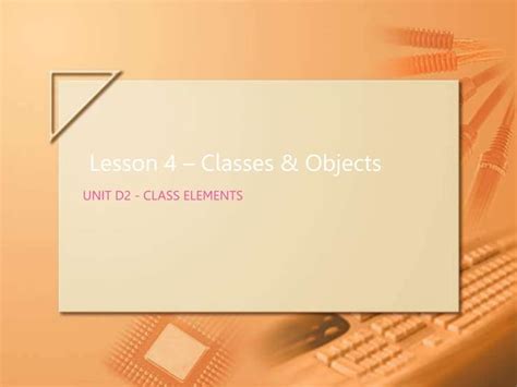 Class And Objects In Javappt