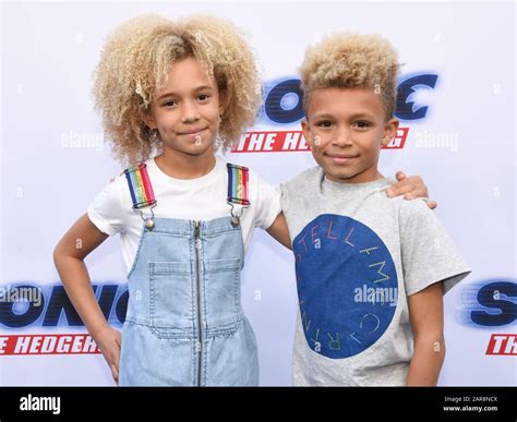 January 25 2020 Hollywood Ca Usa Stella Bennett And Blaise Bennett Attends Sonic The