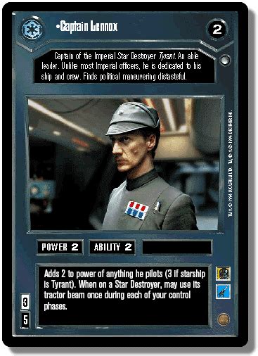 Captain Lennox Hoth Cardguide Wiki Fandom