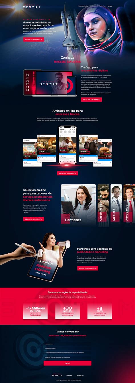 Landing Page Agência de tráfego pago on Behance