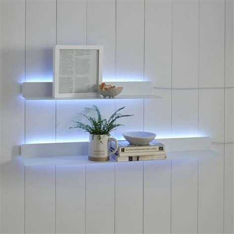 Backlit Wall Display Shelf White Pottery Barn Teen
