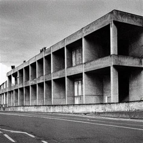 1971 England Soviet England Brutalist Buildings Stable Diffusion