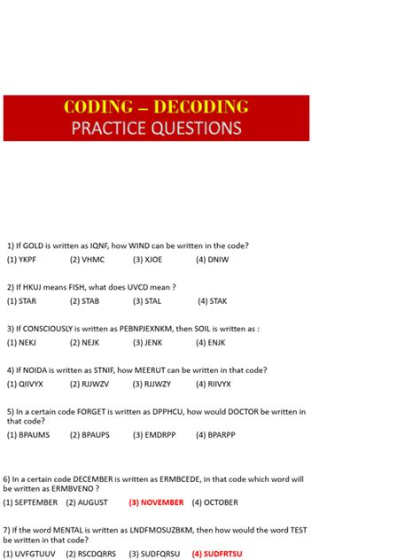 coding decoding practice questions pdf linguistics semiotics