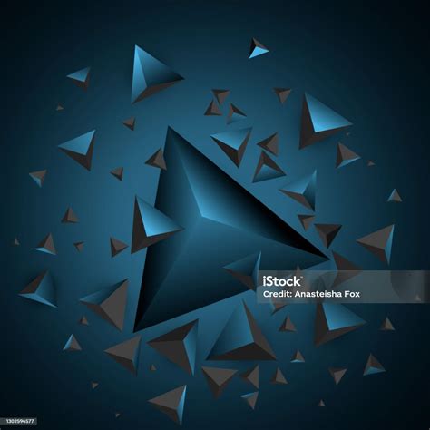삼각형 배경입니다 삼각형 피라미드의 추상적 구성 창조적 인 기하학적 배경 3d 벡터 그림 0명에 대한 스톡 벡터 아트 및 기타 이미지 Istock