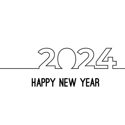 Set De Conceito De Design De Logotipo De Tipografia De 2024 Feliz Ano
