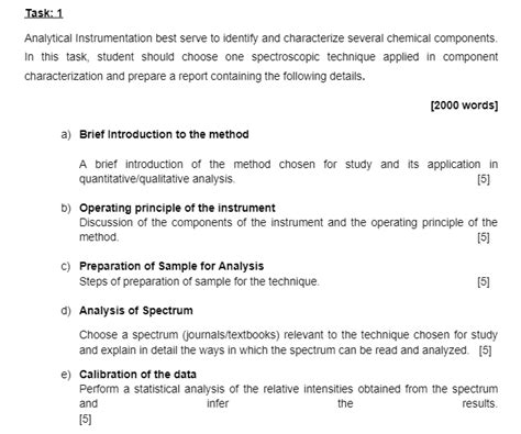 Solved Task 1 Analytical Instrumentation Best Serve To