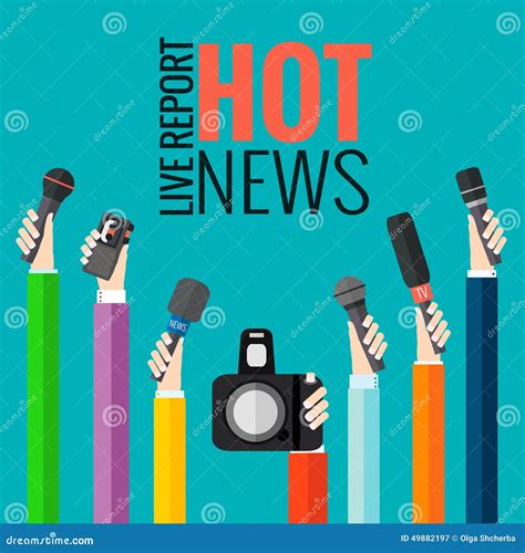 Live Report Stock Photo Image 49882197