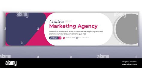 Linkedin Cover Photo Banner Background Template Design Stock Vector