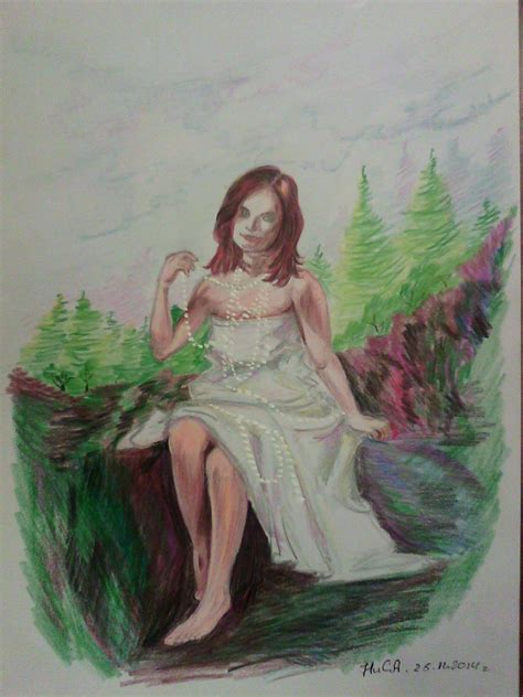 нимфа,цветные карандаши. Watercolors, Pencil, Pastel, Painting, Art ...