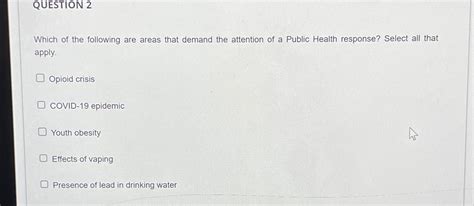 solved question 2which of the following are areas that