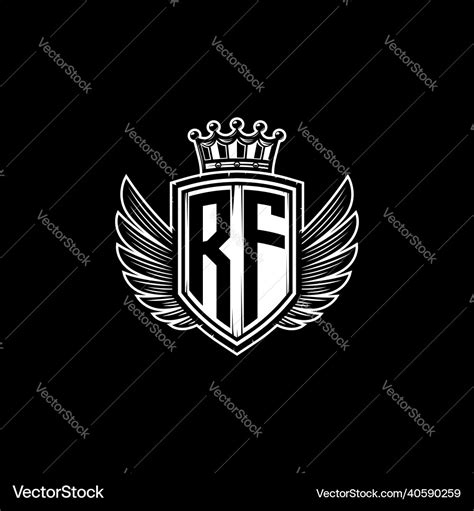 Logo Monogram With Emblem Shield Shape Design Rf Vector Images