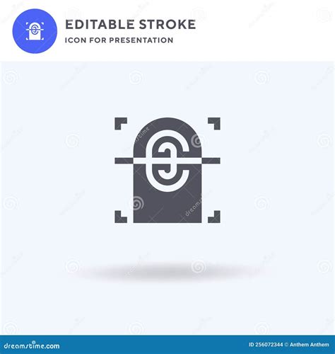 Fingerprint Scan Icon Vector Filled Flat Sign Solid Pictogram