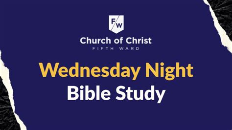 Wednesday Night Bible Study Holy Spirit Is It For Me Fifth Ward