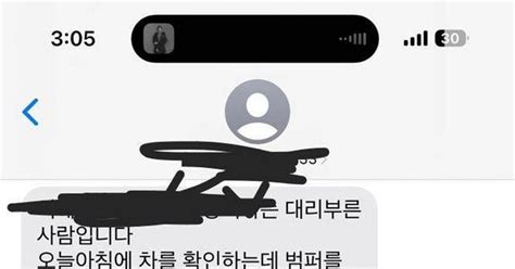 차 범퍼가 긁혔다고 대리기사에게 문자보낸 아줌마