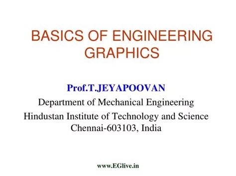 PPT BASICS OF ENGINEERING GRAPHICS PowerPoint Presentation Free