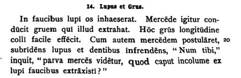 Fable Lupus Et Grus J D Latin Reader