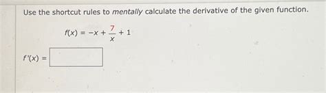 Solved Use The Shortcut Rules To Mentally Calculate The Chegg