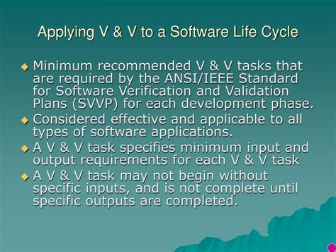 Ppt Software Verification And Validation V V By Roger U Fujii