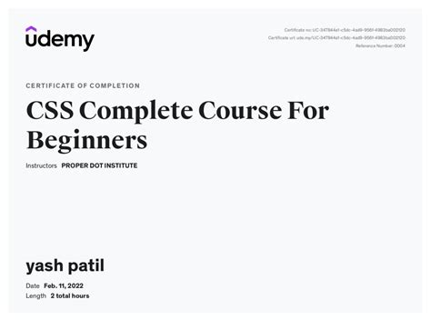 Yash Patil On Linkedin Udemy Course Completion Certificate