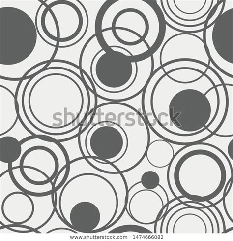 Seamless Pattern Overlapping Circles Vector Design