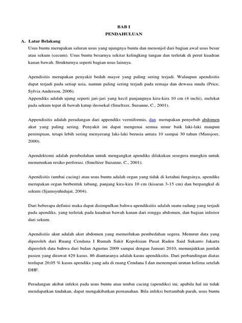 Bahan Pre Dan Post Appendisitis Pdf