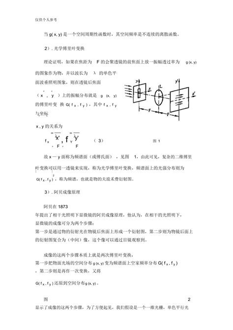 阿贝成像原理和空间滤波实验报告