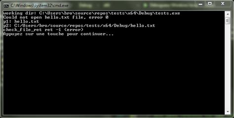 C Why Is CreateFileA Failing Only When The Executable Is Run Under Visual Studio Stack Overflow