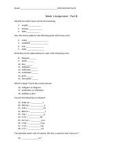 Chm W Lab Assignment Part B Docx Name Chm W Part B Week Assignment Part B
