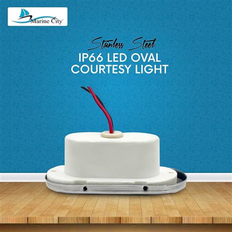 MARINE CITY V W grado de acero inoxidable impermeable IP LED oval luz de cortesía en