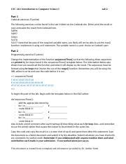 Lab 2 Docx CSC 241 Introduction To Computer Science I Lab 2 Part 1
