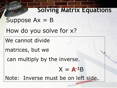 26 Solving Matrix Equations Ppt Download