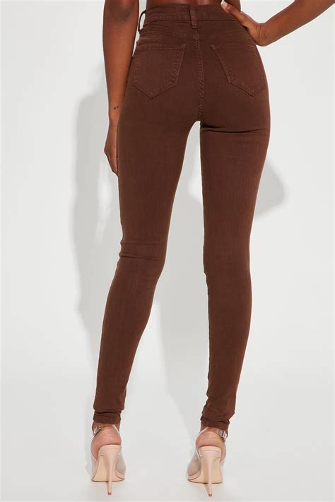 Tall Classic High Waist Skinny Jeans Chocolate Fashion Nova