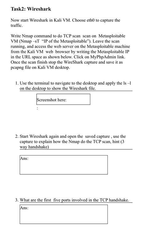 Solved Task WiresharkNow Start Wireshark In Kali VM Chegg