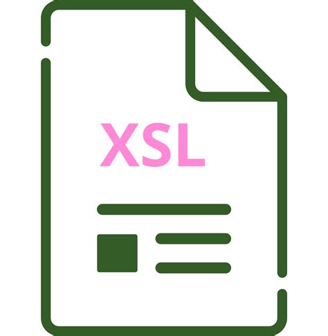 Xsl File Icon Minimal Outline With Symbols PNG